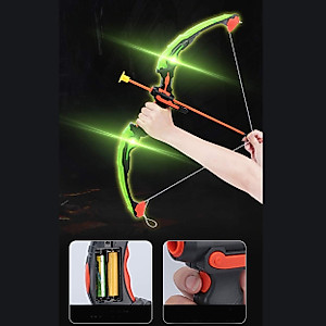 KiiToys Bow & Arrow Toy Set for Kids, Archery Bow 32" Long, Suction Arrow 22", Pretend Play, Soft Power Safe Children Game Set,Silver,Kii-Archery-K35881C