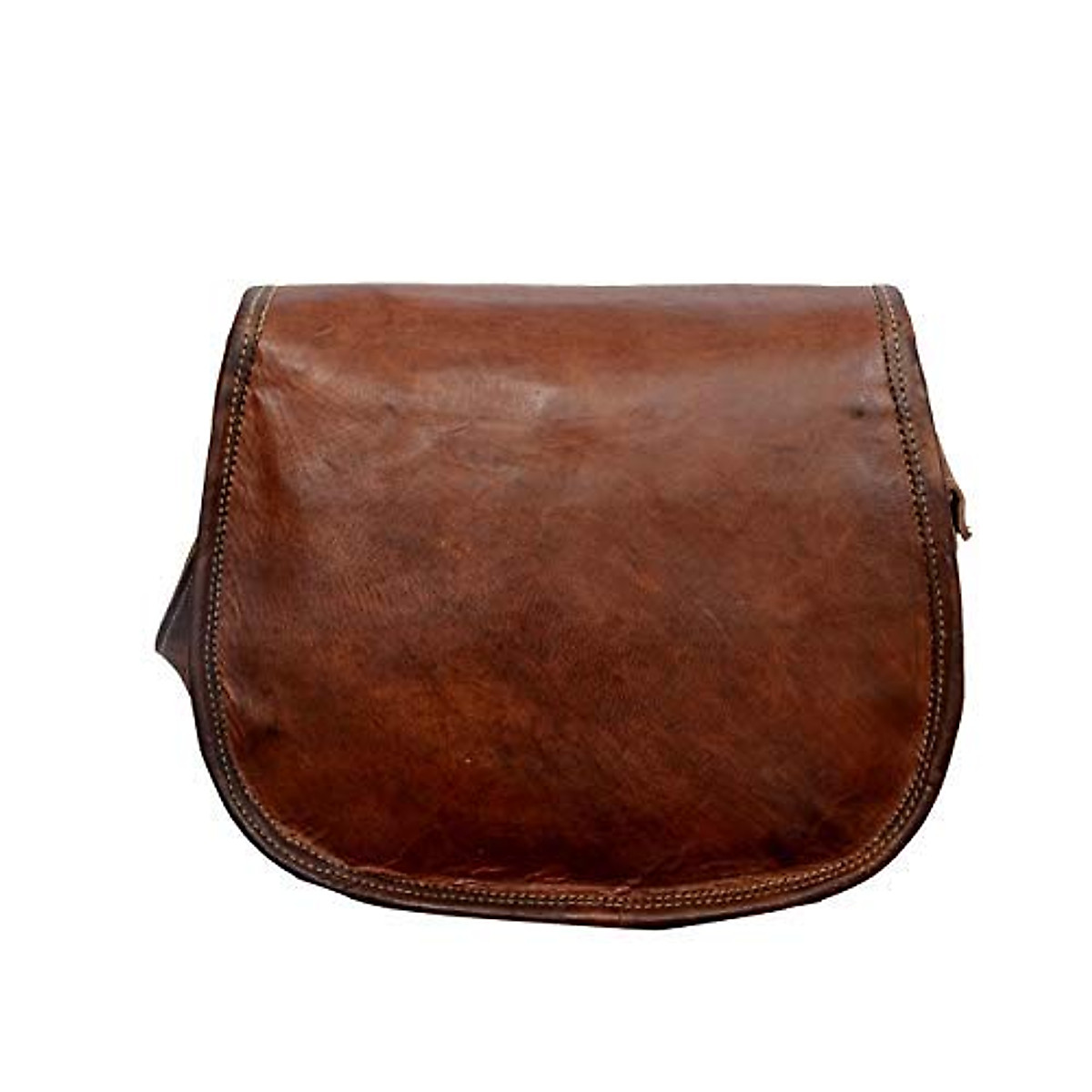 9 inch Women Leather Cross-body Shoulder Bag Satchel ladies Purse Genuine Multi Pocket Saddle Vintage Handmade Travel