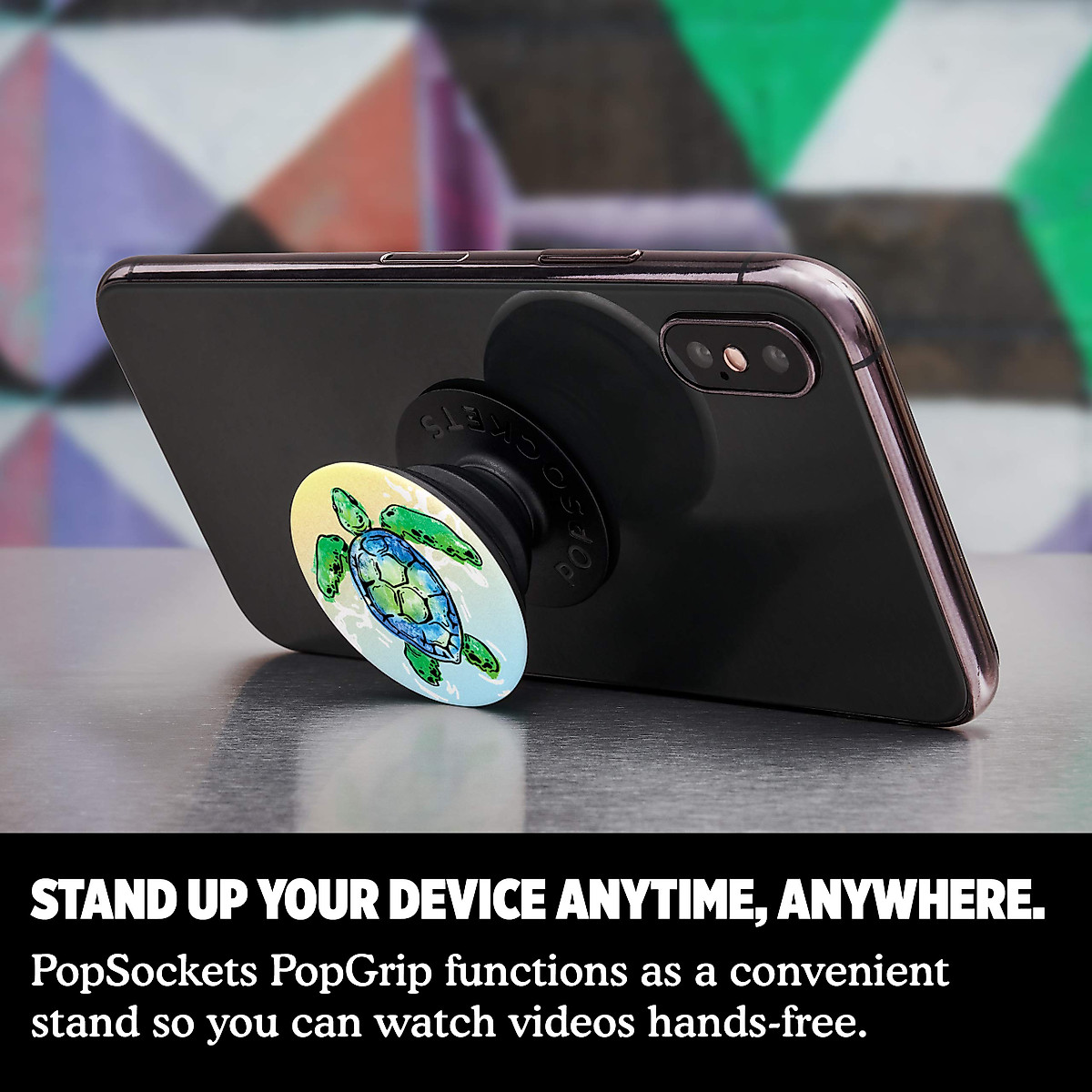 PopSockets Phone Grip with Expanding Kickstand, Tortuga