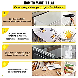 VEVOR Clear Desk Cover Protector, 24 x 60 inch, 1.5 mm Thick Plastic Clear Desk Pad Mat, Rectangle Waterproof Table Top Protector, Scratch Proof and Easy Cleaning for Office Dresser Night Stand