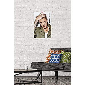 Trends International Justin Bieber-Eyes Wall Poster, 14.725" x 22.375", Premium Unframed Version