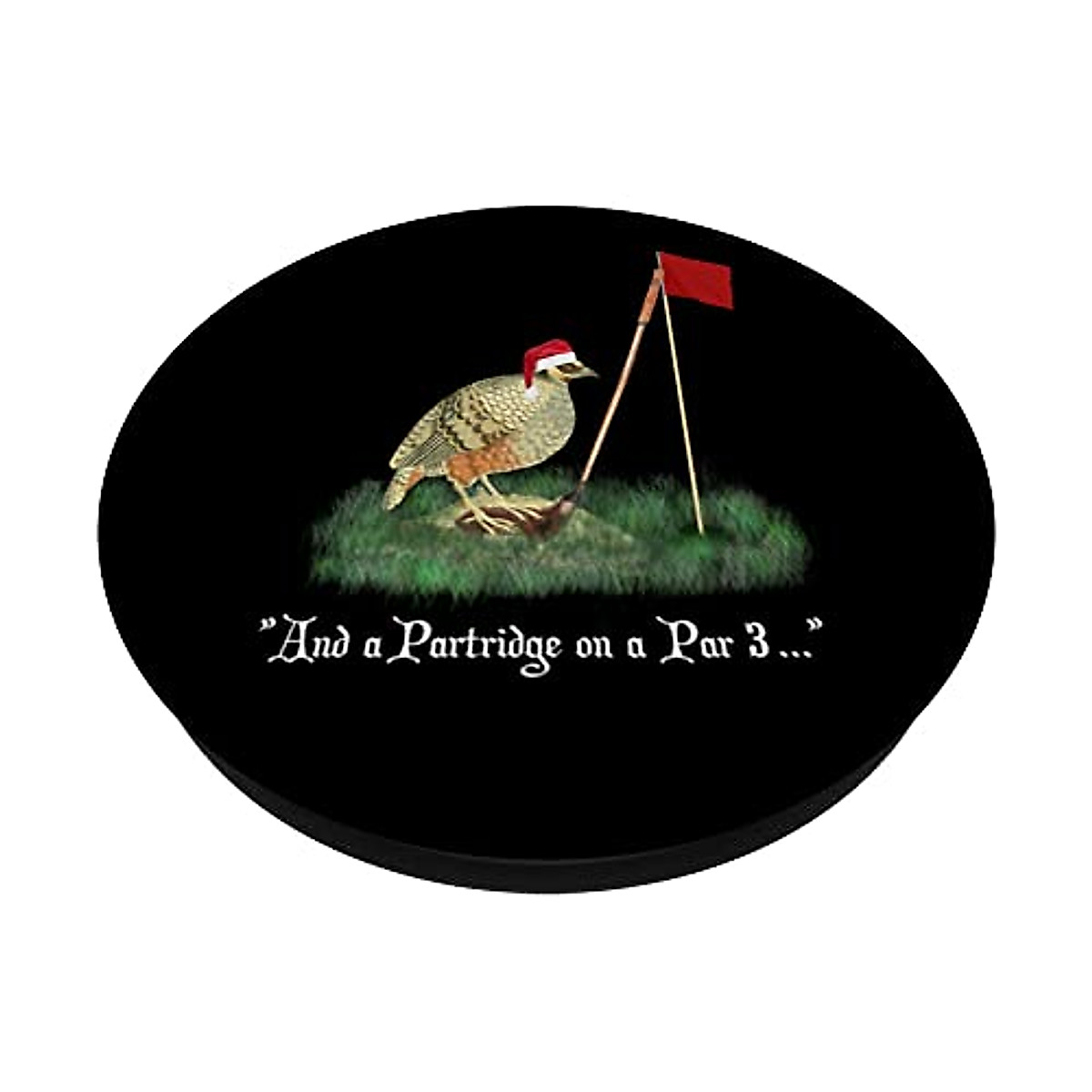 Funny Golf Lovers Partridge On A Par 3 Christmas Song Parody PopSockets Swappable PopGrip