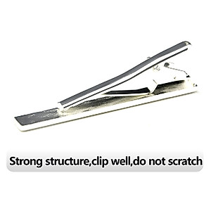 Fashion Necktie Clips Tie Bar Clips Tie Pins Set for Men Pack of 3 (Style B)