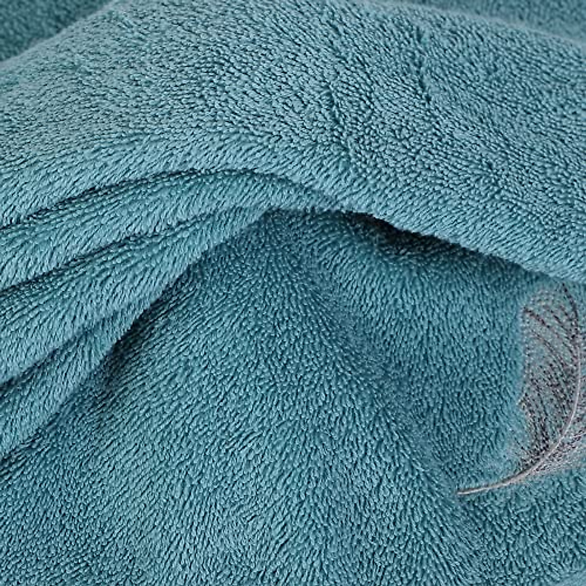 PiccoCasa Bathroom Hand Towels, 16 x 28 Inch - Soft 100% Cotton Highly Absorbent Hand Towel Face Drying Towel for Bath, Hand, Gym and Spa(Teal Blue, 2 Pack)
