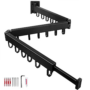 Tbwoet Drying Rack Laundry Room Organization Clothes Drying Racks Foldable Space Saving Wall Mounted Drying Rack Dormitory Apartment Retractable Drying Rack