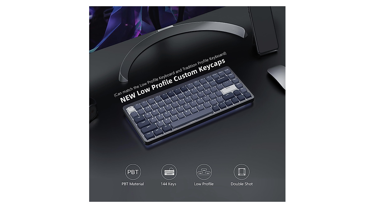 Womier Low Profile Keycaps - Custom Mechanical Keycaps