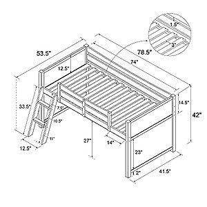 DHP Maruva Loft, Twin, Gray