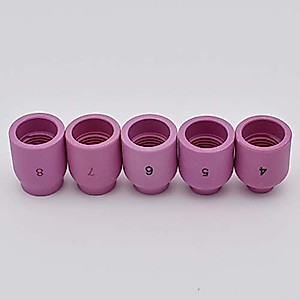 TIG Gas Lens Alumina Nozzle Ceramic Cup 53N58 4# 1/4" For SR WP- 9/20 & SR WP-17/18/26 TIG Welding Torch 10pk (Full Size 10pcs)
