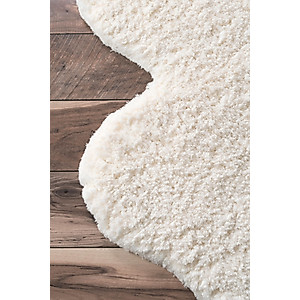 nuLOOM Hand Tufted Double Pelt Faux Sheepskin Runner Rug, 2' x 6', Natural, Rectangular, 1.35" Thick