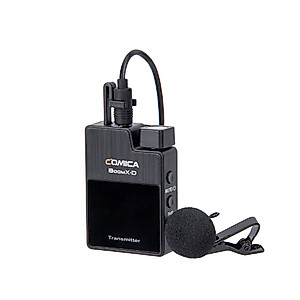COMICA BoomX-D D2 2.4G Wireless Lavalier Microphone System Digital 1-Trigger-2 Wireless Microphone Transmitter & Receiver for Smartphone Camera Podcast Interview YouTube