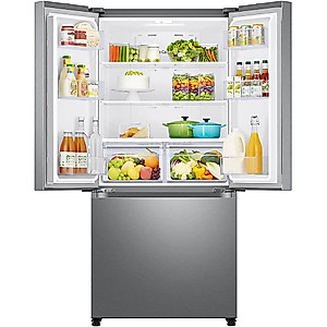 SAMSUNG RF18A5101SR 18 cu. ft. Smart Counter Depth 3-Door French Door Refrigerator in Stainless Steel