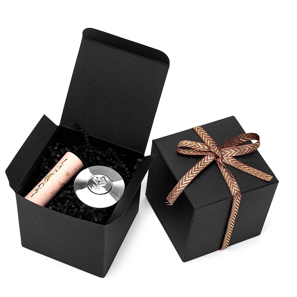 Mcfleet 2 LB Crinkle Cut Paper Shred Filler Black Crinkle Paper Shredded Paper for Gift Box - Gift Basket Filler - Gift Box Stuffing for Christmas, Halloween Packaging Wrapping