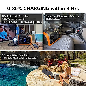 OUPES 600W Portable Power Station, 595Wh LiFePO4 Battery Backup w/ 2 600W (1000W Surge) AC Outlets, Solar Generator Ideal for Outdoor Camping/RVs/Home Use