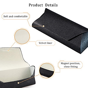 LifeArt Hard Shell Eyeglass Case, Metal, Black, Universal Fit, Magnetic Closure, Protective Interior for Glasses & Sunglasses