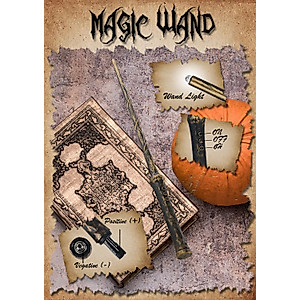 GenSwin 22pcs Flameless Floating Candles with Magic Wand Remote Timer, Battery Operated Hanging Window Candles Flickering, 6.1" LED Electric Candles for Christmas Halloween Decorations(White)