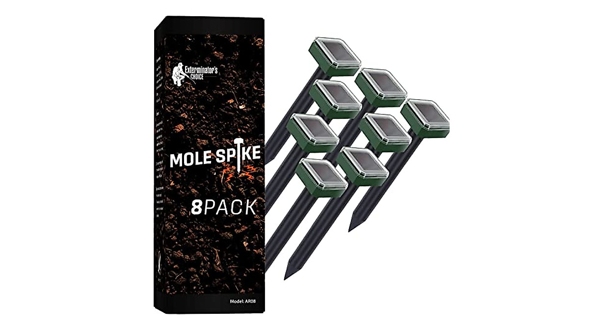 Exterminators Choice Ultrasonic Mole Spikes - 8 Pack