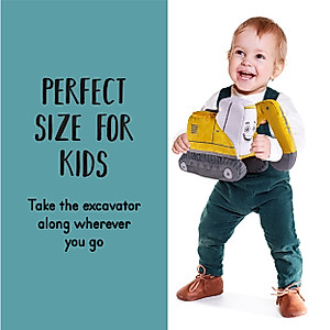 Talking Excavator Plush Toy Set | Includes 3 Construction Items | Plush Construction Stuffed Toy | Excavator Toy Truck | Plush Stuffed Construction Truck