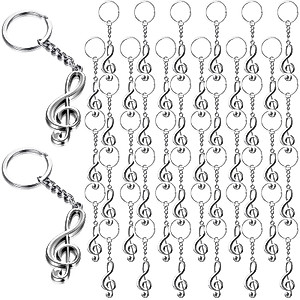 Musical Note Key Chain Metal Keychain Small Music Pendant Sign Christmas Tree Decor Xmas Gifts Fist Day of School Gift Classroom Gift for Students Handbag Corporate Office Gifts Accessories (48)