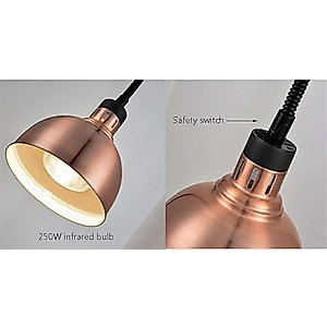 Heat Lamp Food Warmer 3-Pack Heat Lamp Food Warmer Kitchen Light Portable Food Heat Lamp with Bulb,Food Holding and Warming Equipment,