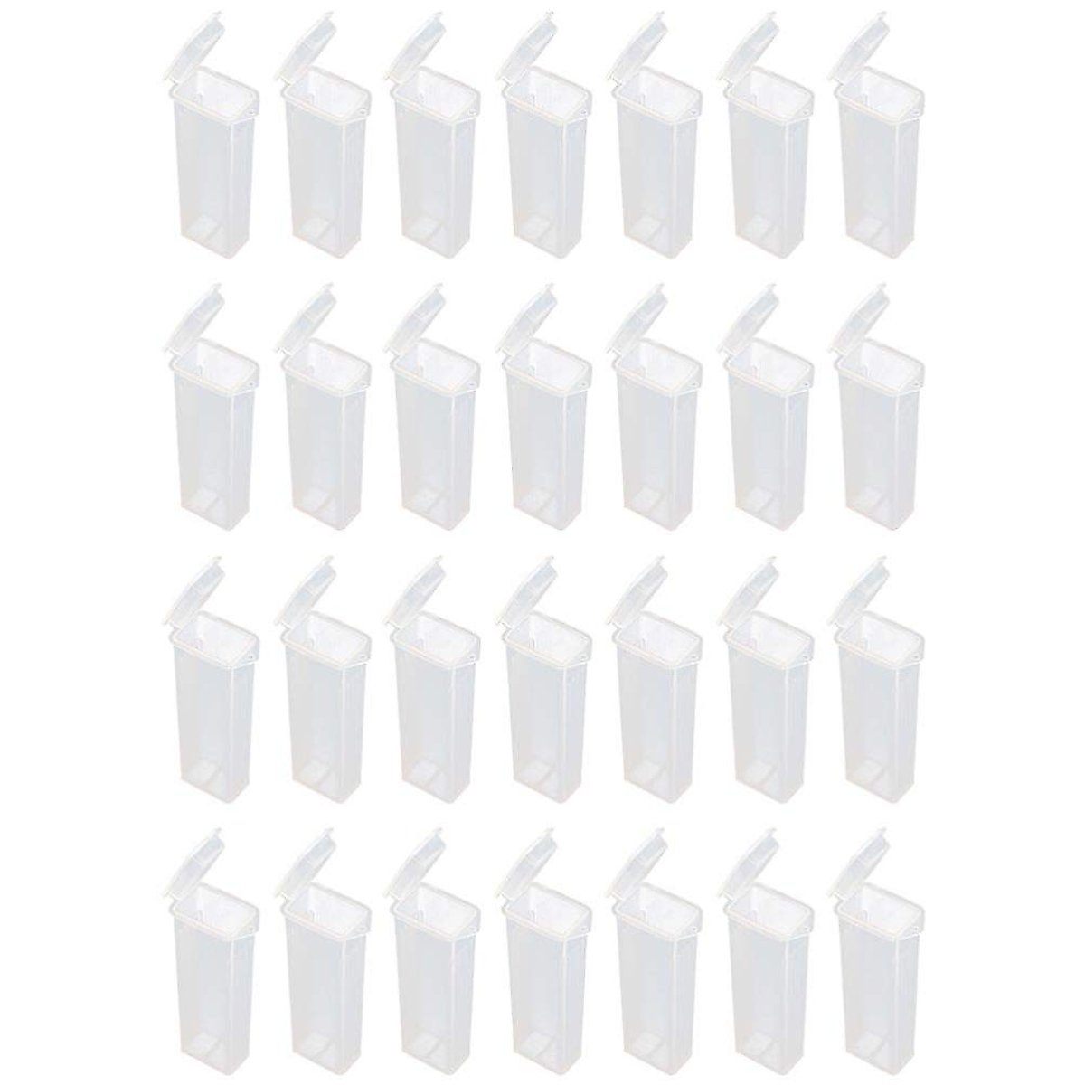 Scicalife Glass Slide Cases, 50pcs Plastic Rectangle Microscope Glass Holder Slide Box for 5 Slides, Microscope Slide Box for Laboratory Use