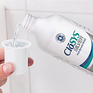 CloSYS Silver Fluoride Mouthwash, 16 Ounce (Pack of 2), Gentle Mint, for Adults 55+, Alcohol Free, Dye Free, pH Balanced, Fights Cavities and Strengthens Tooth Enamel