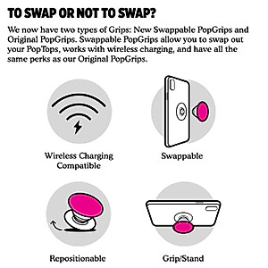 PopSockets Phone Grip with Expanding Kickstand, Deco PopGrip - Crystal Orchid