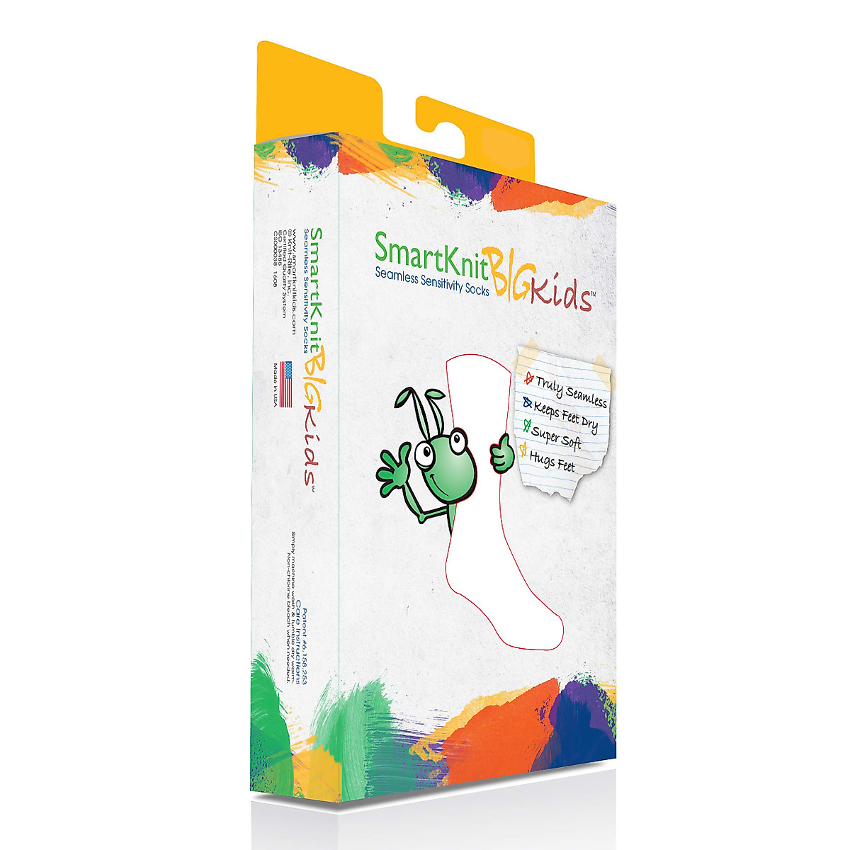 SmartKnitBigKIDS Seamless Sensitivity Socks (White, Small)