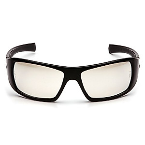 Pyramex Goliath Safety Eyewear, Black Frame, Indoor/Outdoor Mirror Lens