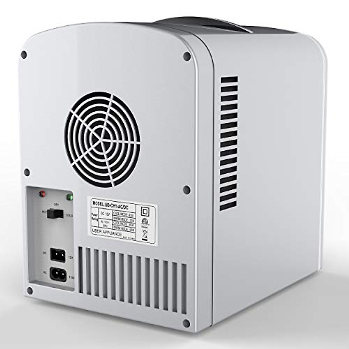 Uber Appliance Mini Fridge for Beauty, Skin Care, Makeup, Cosmetics Storage-6 can Capacity Portable Refrigerator Cooler and Warmer-Thermoelectric Technology-for Bedroom, Office, Dorm or car