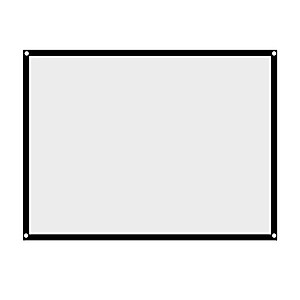 Yosoo Health Gear Portable Projector Screen, Foldable Anti-Crease White Projector Movie Screen Curtain Projection Screen for Home Outdoor Indoor(60 Inch)