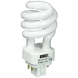 Eiko SP13/27-4P Compact Fluorescent Light Bulb (3-Pack), 13 Watts, G24q-1 Base, T-4 Bulb, 3.74"/95mm MOL, 1.97"/50mm MOD
