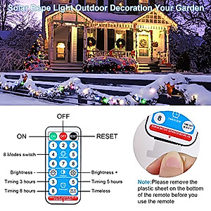 WIND STAR Solar Rope Lights Outdoor, 72FT 200 LED Solar Powered Fairy Lights 8 Modes Solar String Light Decoration for Patio Wedding Stairs,Fence, Garden Swimming Pool Trampoline