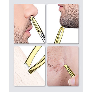 llano Tweezers, Professional Precision Eyebrow Tweezers for Women and Men, Stainless Steel Slanted Hair Removal Tweezers Plucker Makeup Tool for Brow, Facial Hair, Blackhead and Splinter