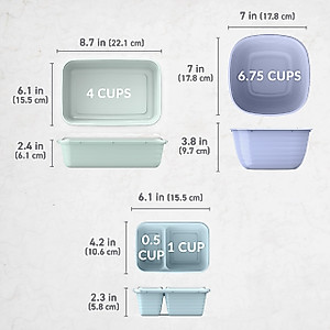 Bentgo® Prep 60-Piece Variety Meal Prep Kit - Reusable Food Containers 1-Compartment Trays, Prep Bowls, & Snack Boxes for Healthy Eating - Microwave, Freezer, & Dishwasher Safe (Floral Pastels)