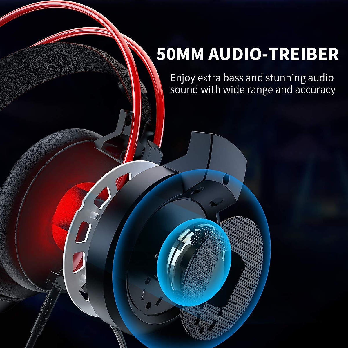 Zentouch Gaming Headset, Stereo Headset with Noise Cancelling and Mic, Over Ear Headset for PS4 PC Laptop