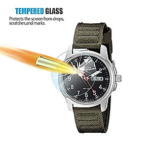 (Pack of 4) Tempered Glass Screen Protector for Citizen BM8180-03E, Akwox [0.3mm 2.5D High Definition 9H] Premium Clear Screen Protector for Citizen BM8180-03E