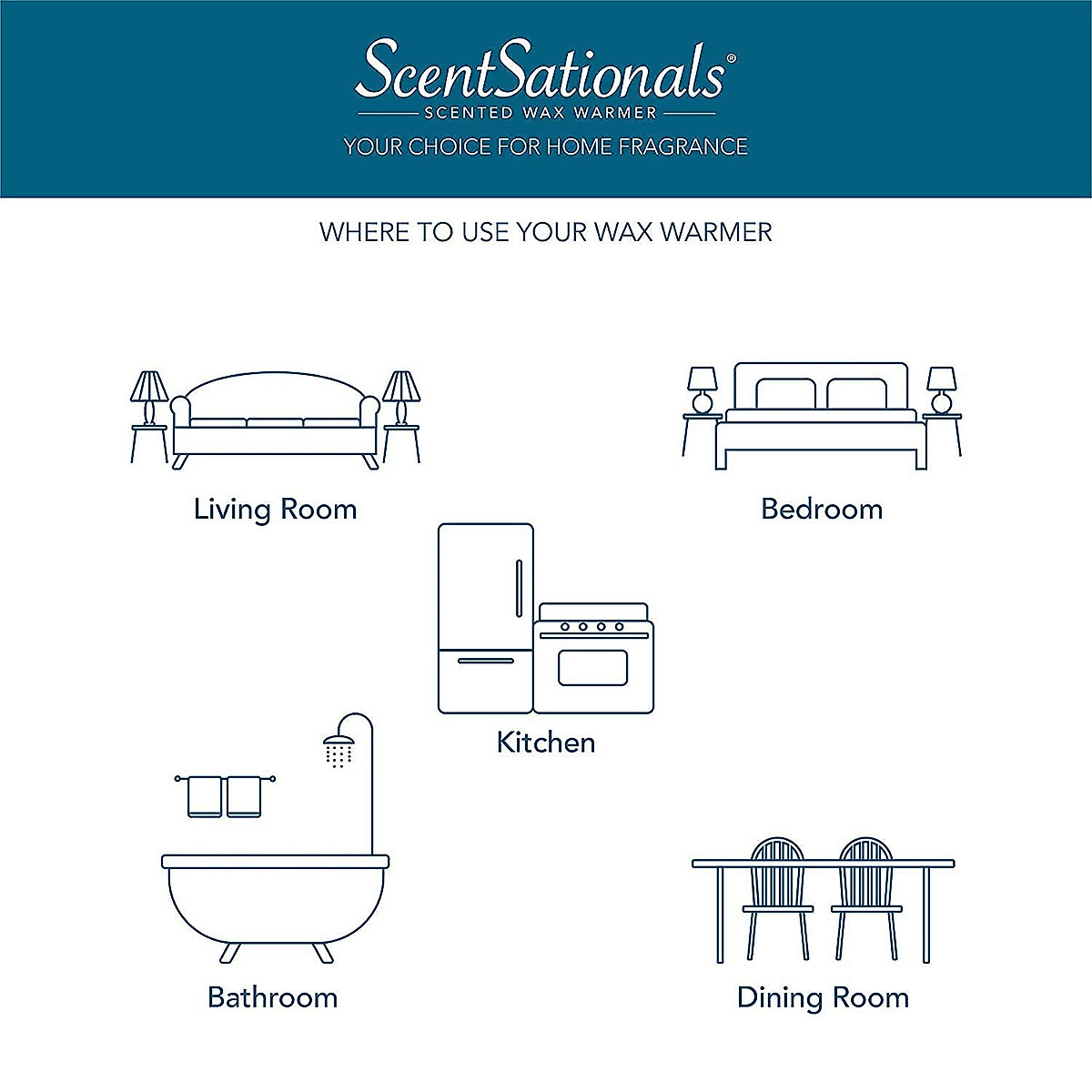 Scentsationals Wax Melts, Wax Cubes Strong Scent - Magic Spell - Long Lasting Scented Wax Melts for Warmer, 2.5 oz (6 Cubes)