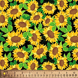 Sunflowers Garden Cotton Fabric by The Yard