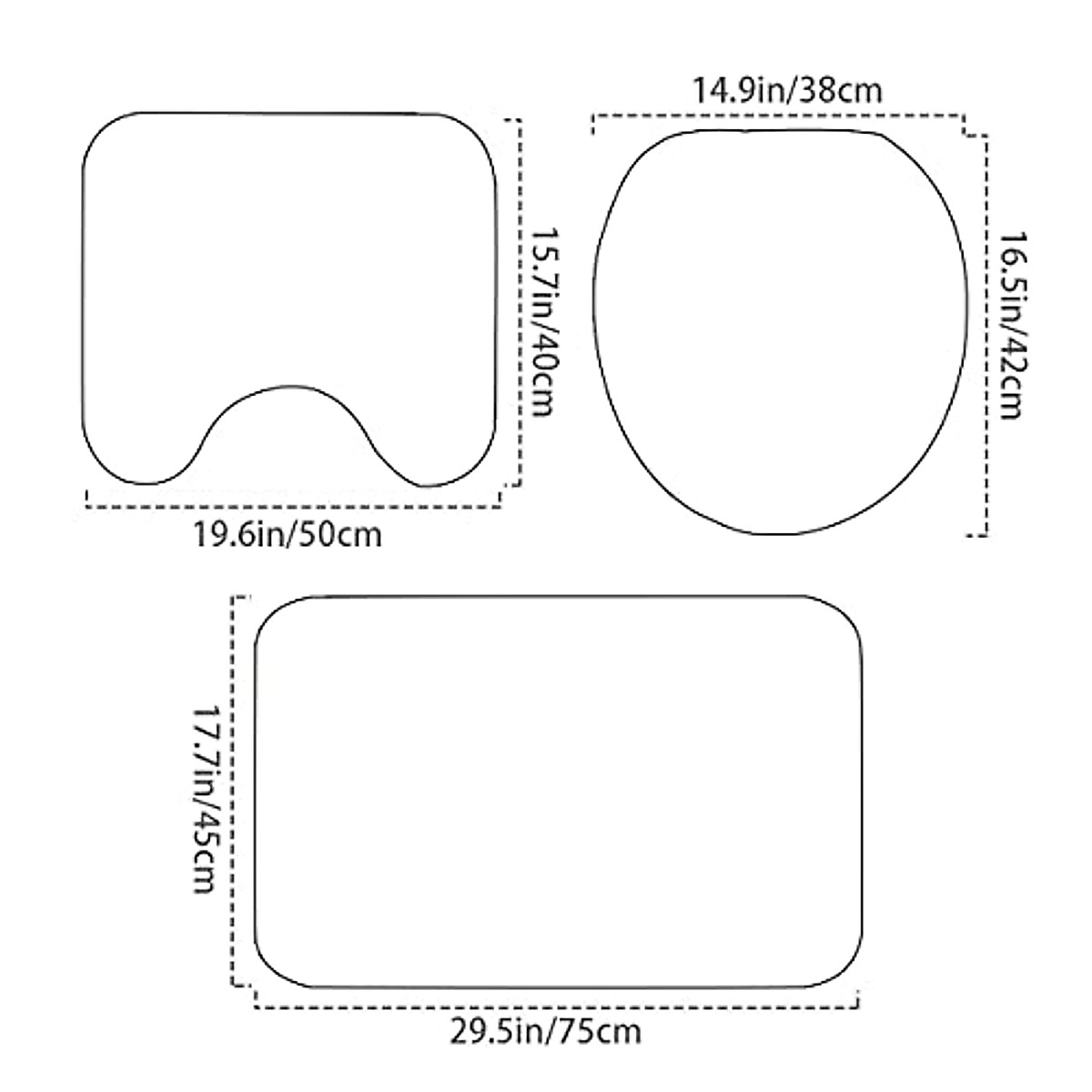 ROUAA Basalt Stones Reflecting on Water with Floral Shower Curtains Sets Cloth Fabric Bathroom Decor 4 Pieces with Hooks (1,70.8" W×70.8" L(180cm×180cm))