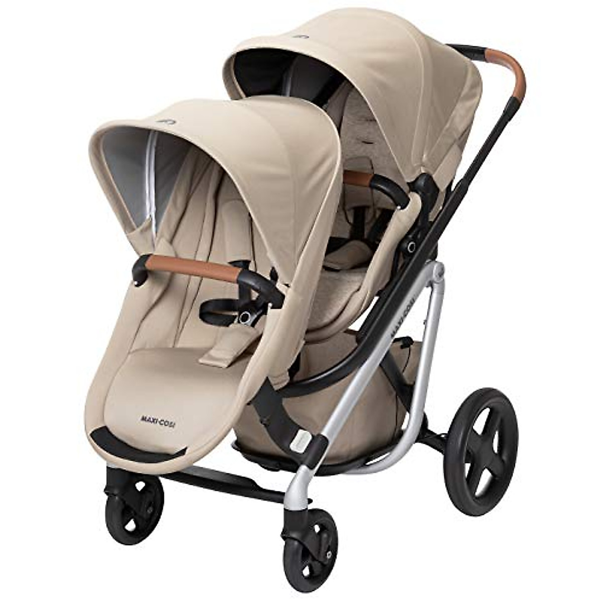 Maxi-Cosi Lila Modular Stroller Duo Seat Kit with Car Seat & Stroller Adapters, Nomad Sand, One Size