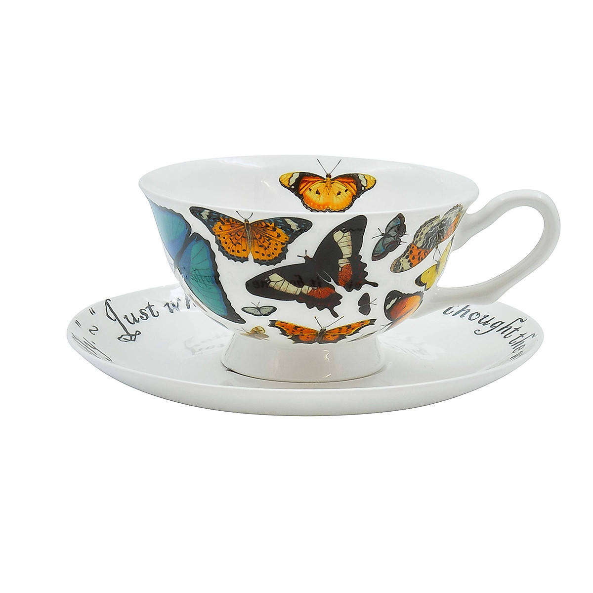 Tea Cups London Cup & Saucer Butterfly, 210 ml (7 fl oz)