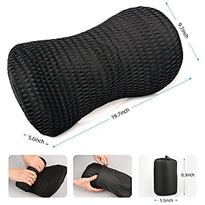 AgoKud Lumbar Support Pillow, Lumbar Support for Office Chair,Memory Foam Back Support Pillow for Lower Back Pain Relief,Adjustable Lumbar Pillow for Bed,Sleeping,Car Seat