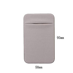 Kbinter Slim Credit Card Holder for Back of Cell Phone, Stretchy Ultra Lycra 3M Self Adhesive Phone Pocket Stick On Wallet for ID Credit Card Pocket for iPhone Android Galaxy (Gray+White+Black)