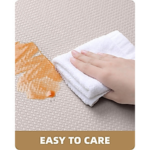 Color&Geometry Kitchen Rugs, Kitchen Runner Rug Kitchen Floor Mat, Cushioned Anti-Fatigue Kitchen Mat, Non Slip Waterproof Comfort Standing Padded, Memory Foam Kitchen mat, 17"x59", Beige