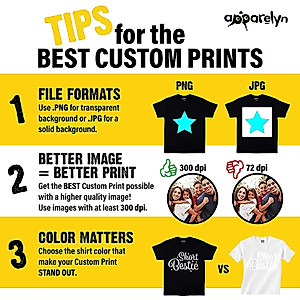 Custom Shirts Design Your Own Print Text or Image, Personalized Family Matching Shirts - Choose ONE OR All: Shirts for Men, Women, Kids, Toddlers, Baby Bodysuit, and Dog Shirt - Family Photo Shirts