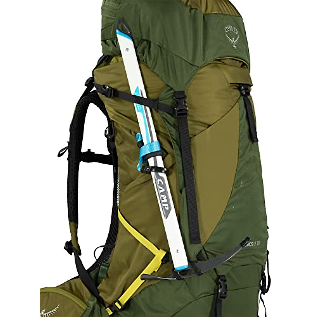 Osprey Atmos AG LT 50L Men's Backpacking Backpack, Night Shift/Scoria Blue, L/XL