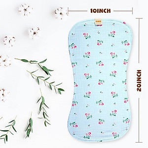 MUKIN Baby Burp Cloths Perfect for Newborn Burping Cloths/Burp Bibs 4 Pack Burping Rags for Boys and Girls