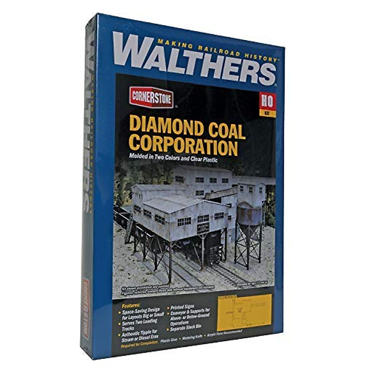 Walthers Cornerstone HO Scale Model Diamond Coal Corporation, 49.2 by 33.4 by 19cm