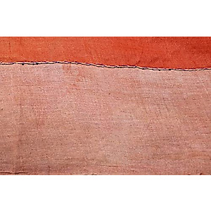 Peegli Vintage Orange Saree Woven Cloth 100% Pure Silk Fabric Art Craft Women Sari