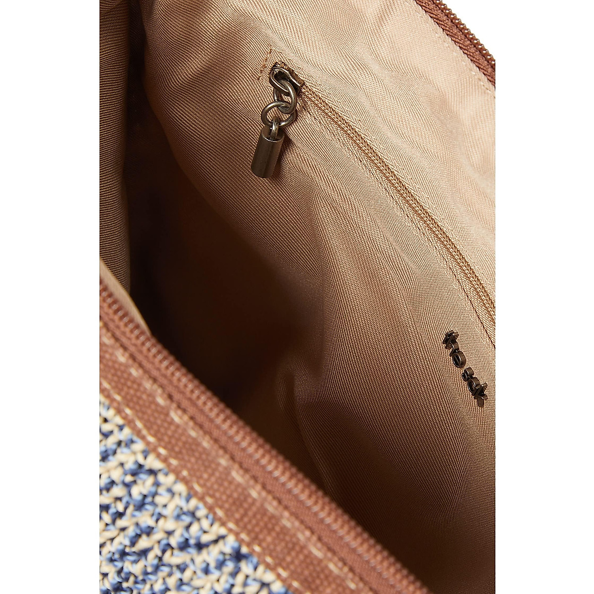 The Sak Lucia Crossbody Bag in Crochet, Convertible Purse with Adjustable Strap, Denim Static